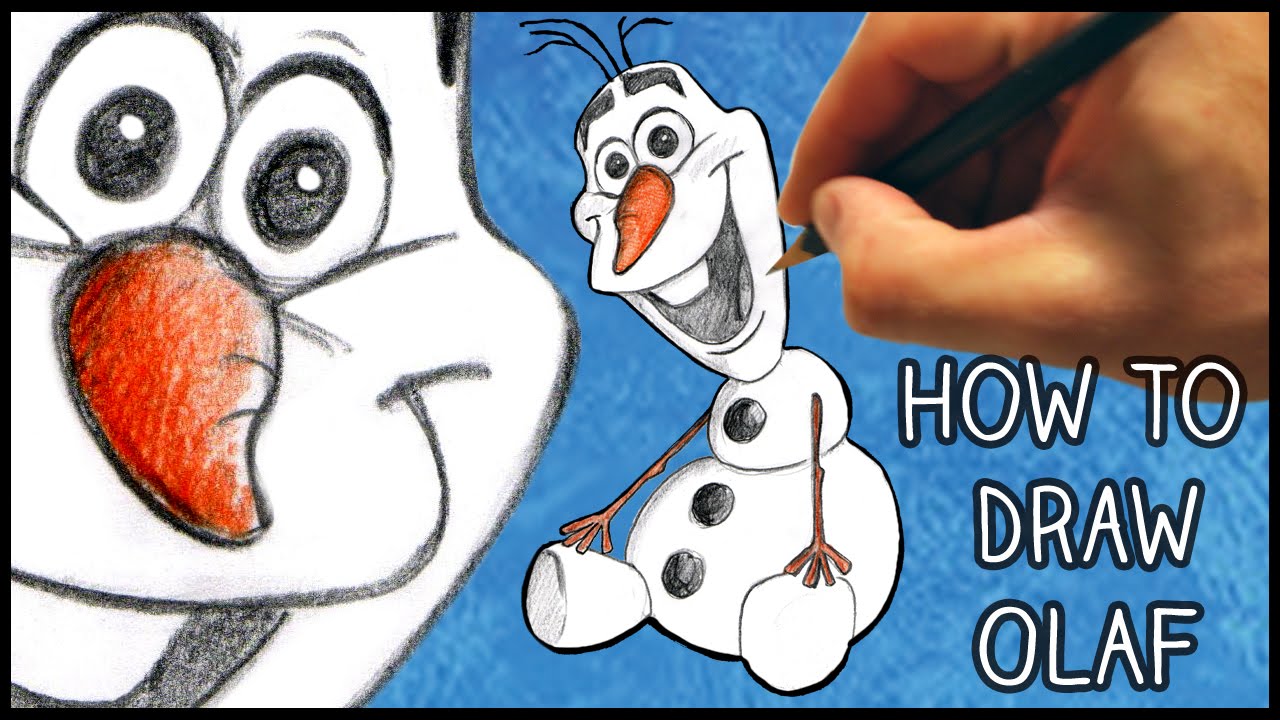 How to draw Olaf from Frozen - Step by Step - Narrated - YouTube