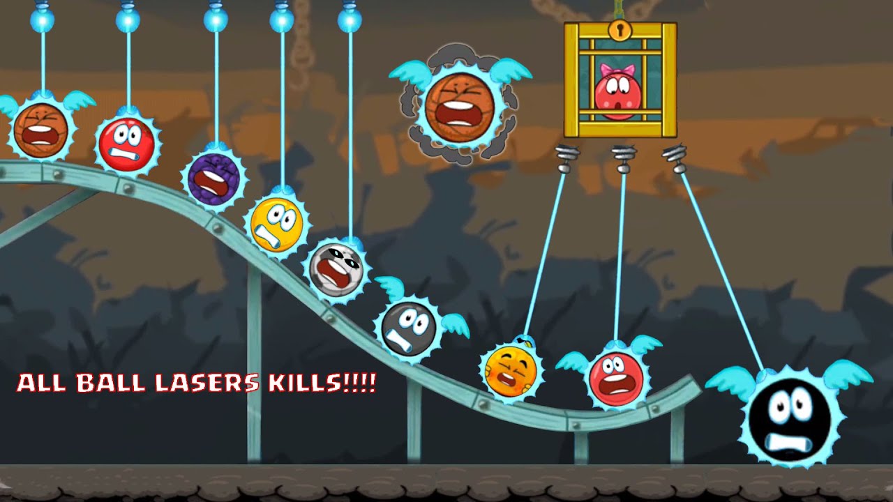 Red Ball 4 - All Balls Slow Motion vs Superspeed Killed By Laser - YouTube