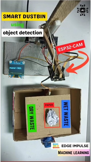 Diy smart dustbin with IR sensor simple Arduino projects #shorts # ...