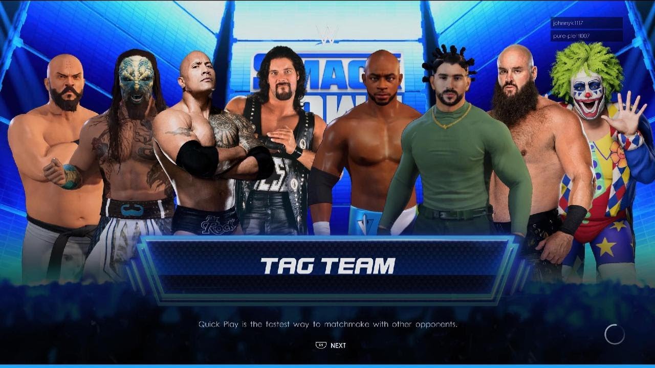 WWE 2K22_ 4x4 Elimination Match Kim Chee ,Luchasaurus, Rock, Diesel ...