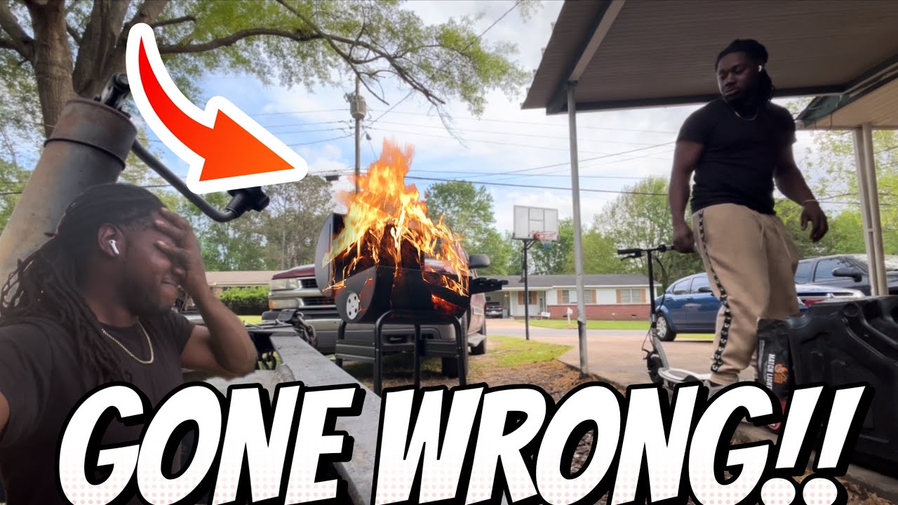 BBQING FOR THE FIRST TIME GONE WRONG!! - YouTube