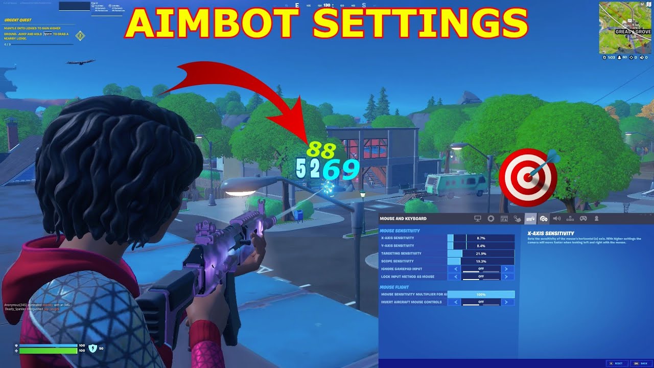 100% Accuracy🎯 + Best *AIMBOT* Keyboard and mouse Chapter 2 Season 2 ...