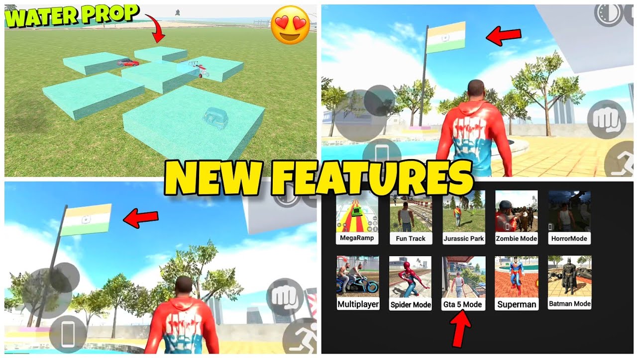Indian Flag + Water Props + New Secret Features and All New Cheat Codes 😍 In Indian Bikes ...