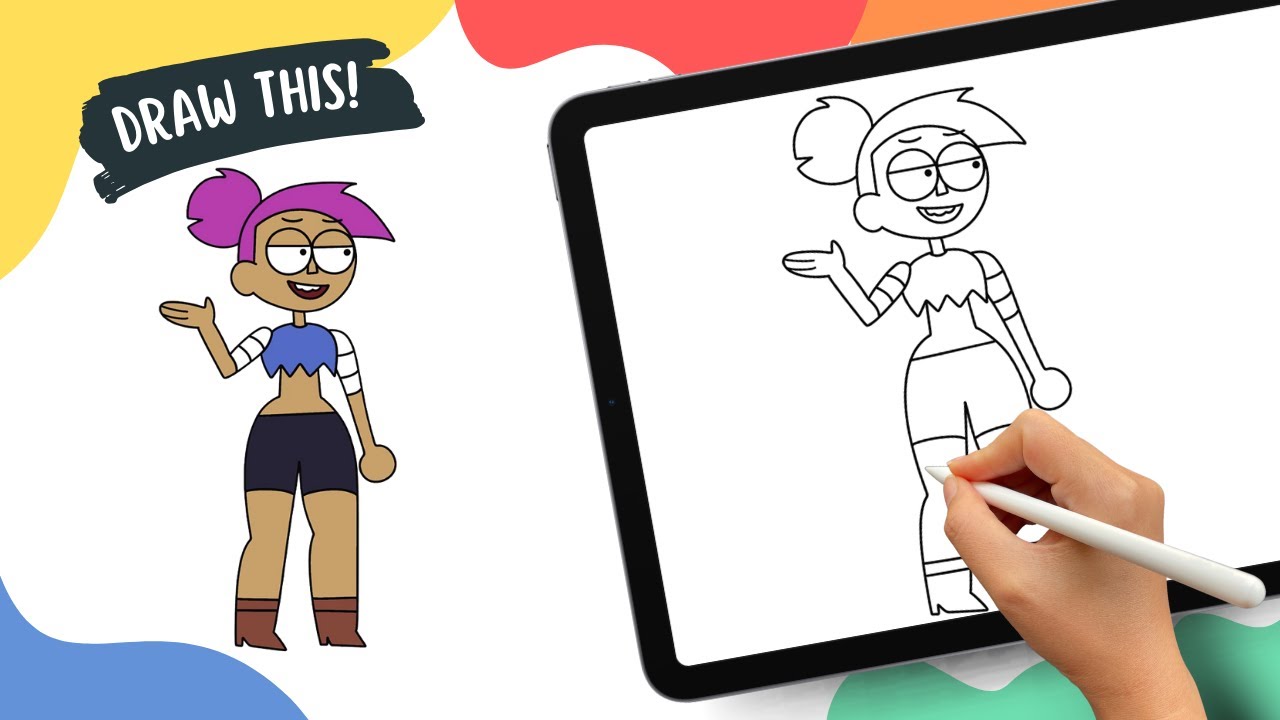 Enid Mettle | OK K.O.! Let's Be Heroes Cartoon Drawing - YouTube