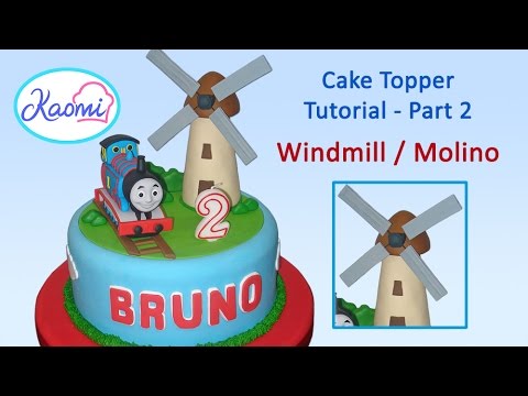 Windmill with gum paste / Molino de viento con pasta de goma - YouTube