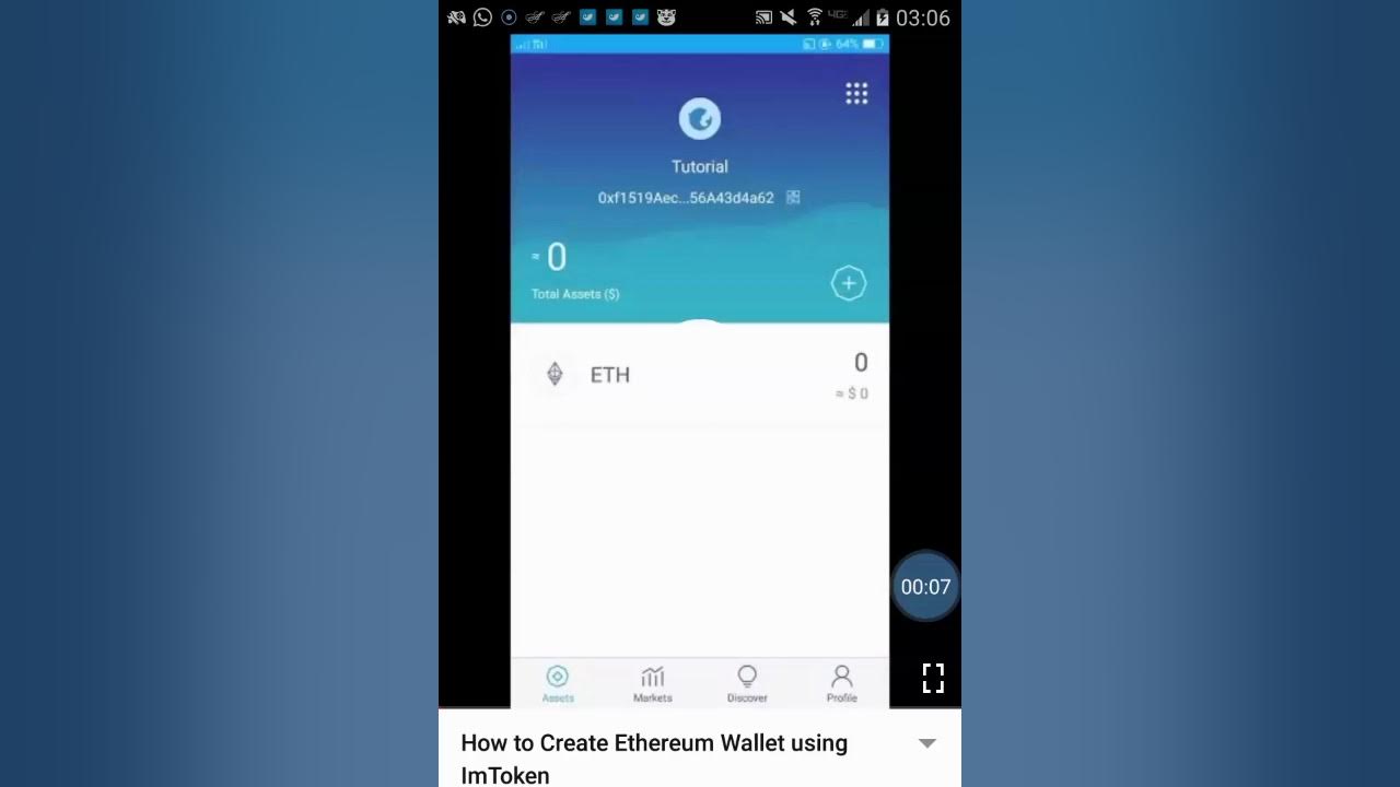 How to create Ethereum wallet using ImToken - YouTube