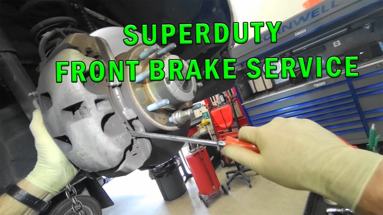 SUPER DUTY FRONT BRAKE SERVICE - YouTube