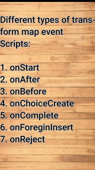Different types of transform event scripts in #servicenow | #ytshorts | #shorts - YouTube
