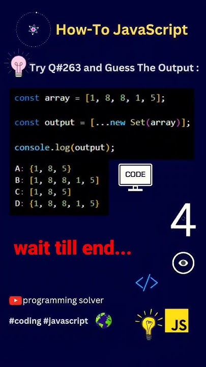 How To Code Javascript Q263 Try Solve And Guess The Output Shorts