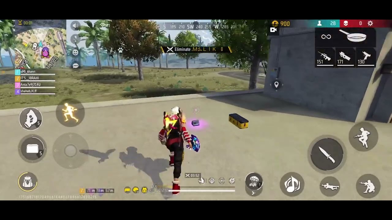 Full noob first game with younger brother || mobile free fire - YouTube
