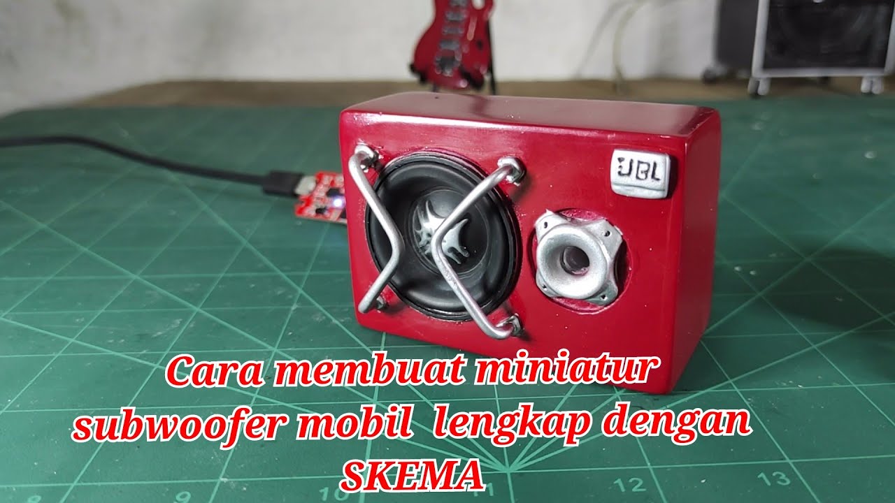 Tutorial membuat miniatur subwoofer mobil build up - YouTube
