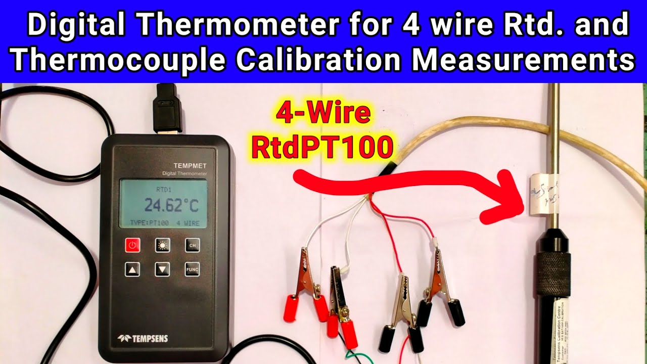 Digital Thormometer with 4 wire RTD & Thermocouple Connection | 4 wire ...