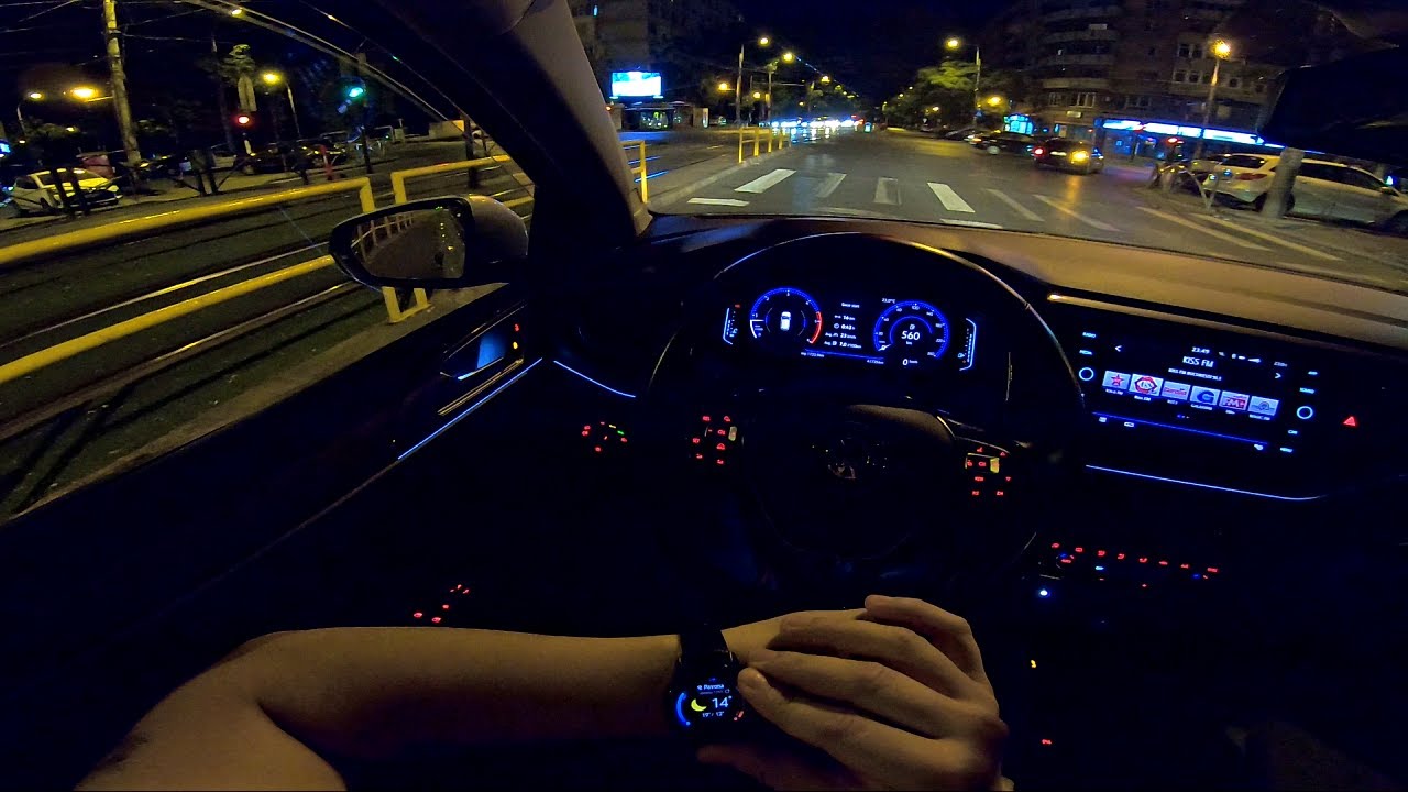 Night Car Drive City Streets / Relax & Drive - YouTube