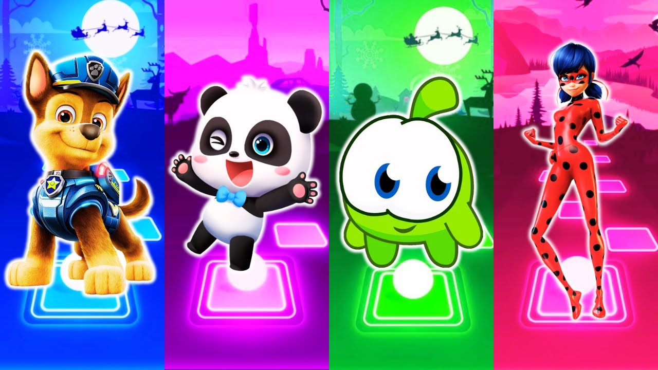 Paw Patrol - BabyBus - Om Nom - Lady Bug - Tiles Hop EDM Rush - YouTube