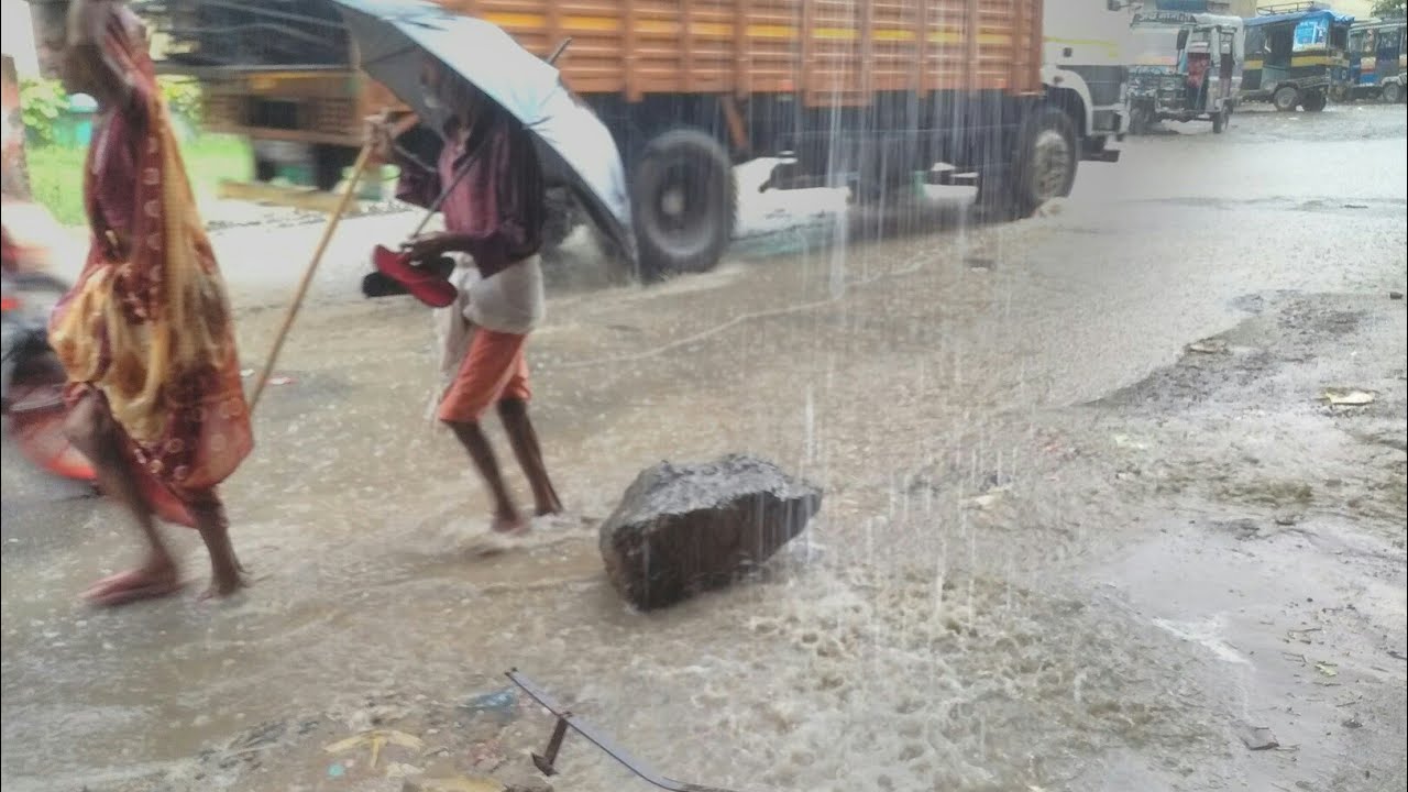 HEAVY RAIN IN HAJIPUR VAISHALI BIHAR WEATHER OF BIHAR INDIA SOUTH ASIA ...