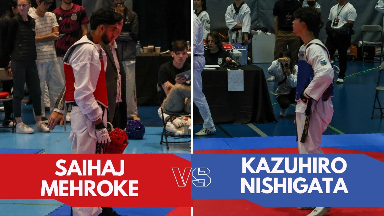 BC Taekwondo Masters Cup - Match 3 - Saihaj Mehroke vs Kazuhiro ...