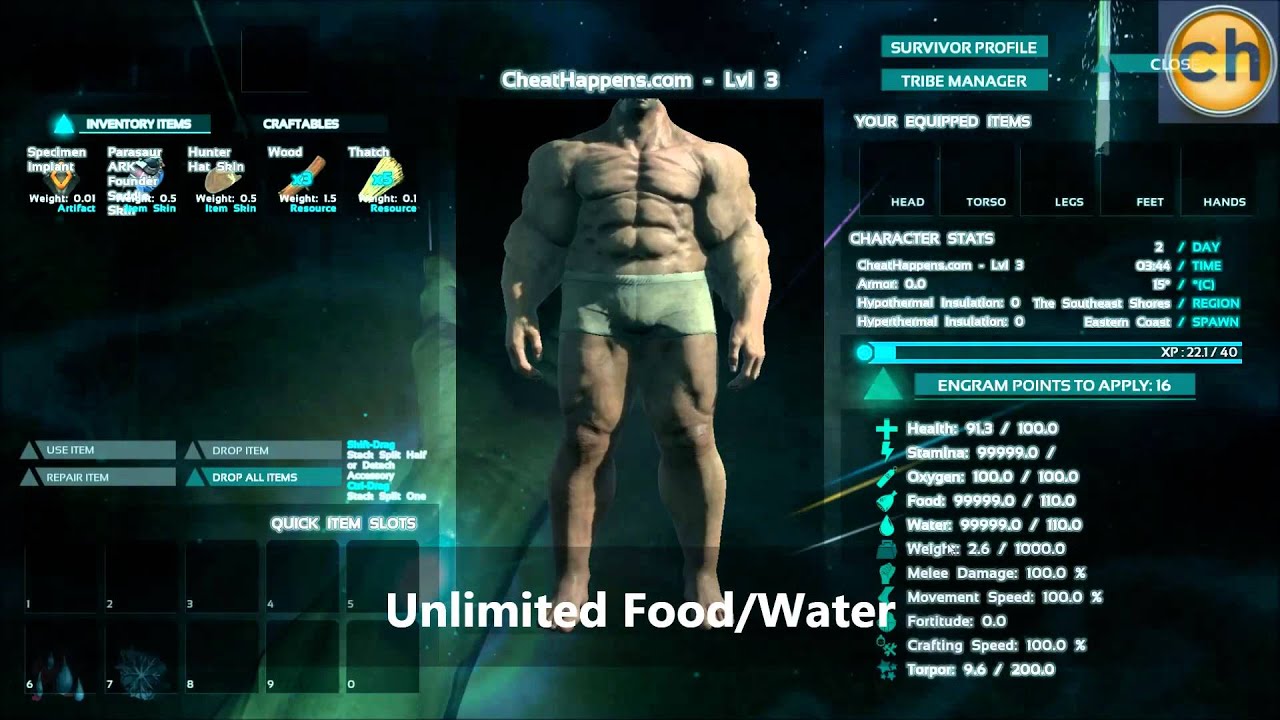 ARK: Survival Evolved Trainer +51 Cheat Happens - YouTube