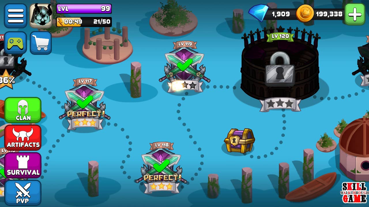 Tiny Gladiators Level 116 - 120 ( EASY ) Gameplay - YouTube