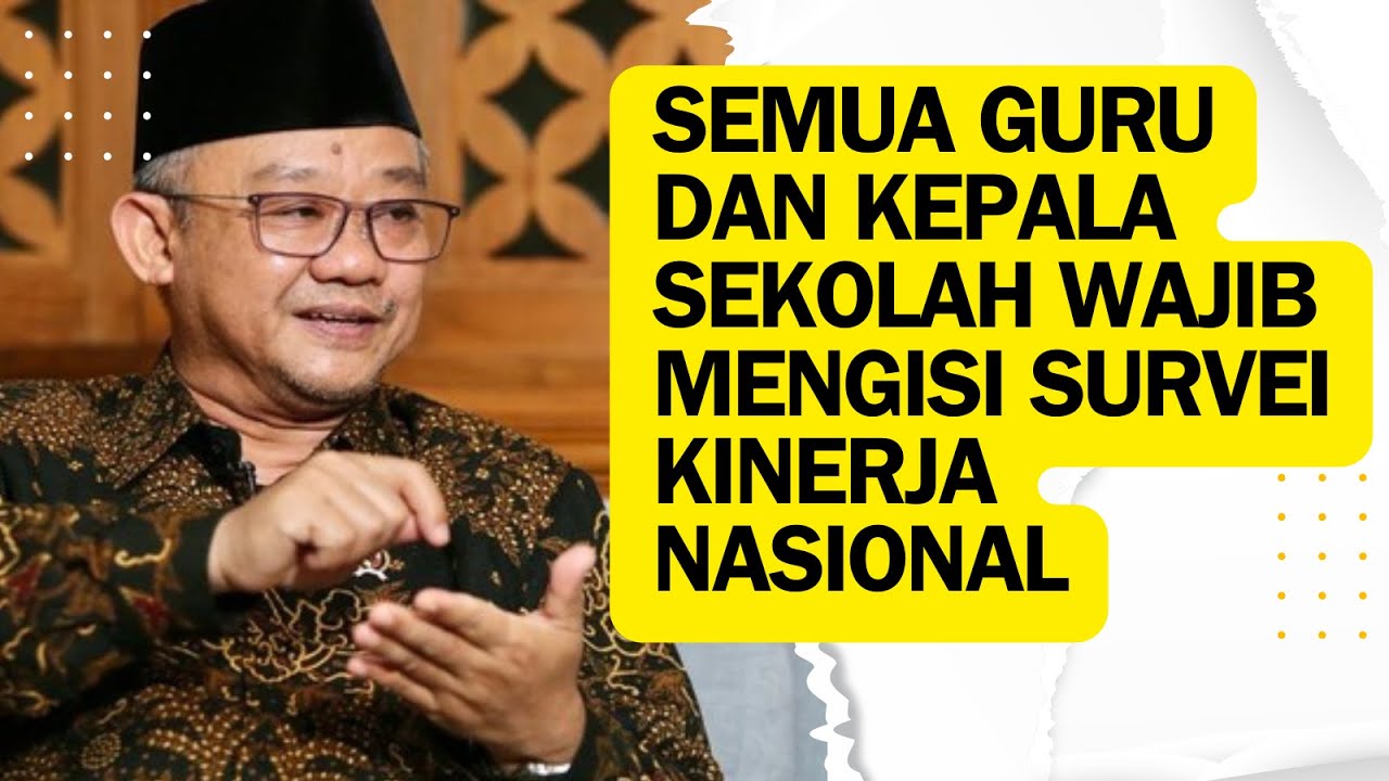 BREAKING NEWS: HIMBAUAN SEMUA GURU DAN KEPALA SEKOLAH WAJIB MENGISI SURVEI KINERJA | AL KHOLIF ...