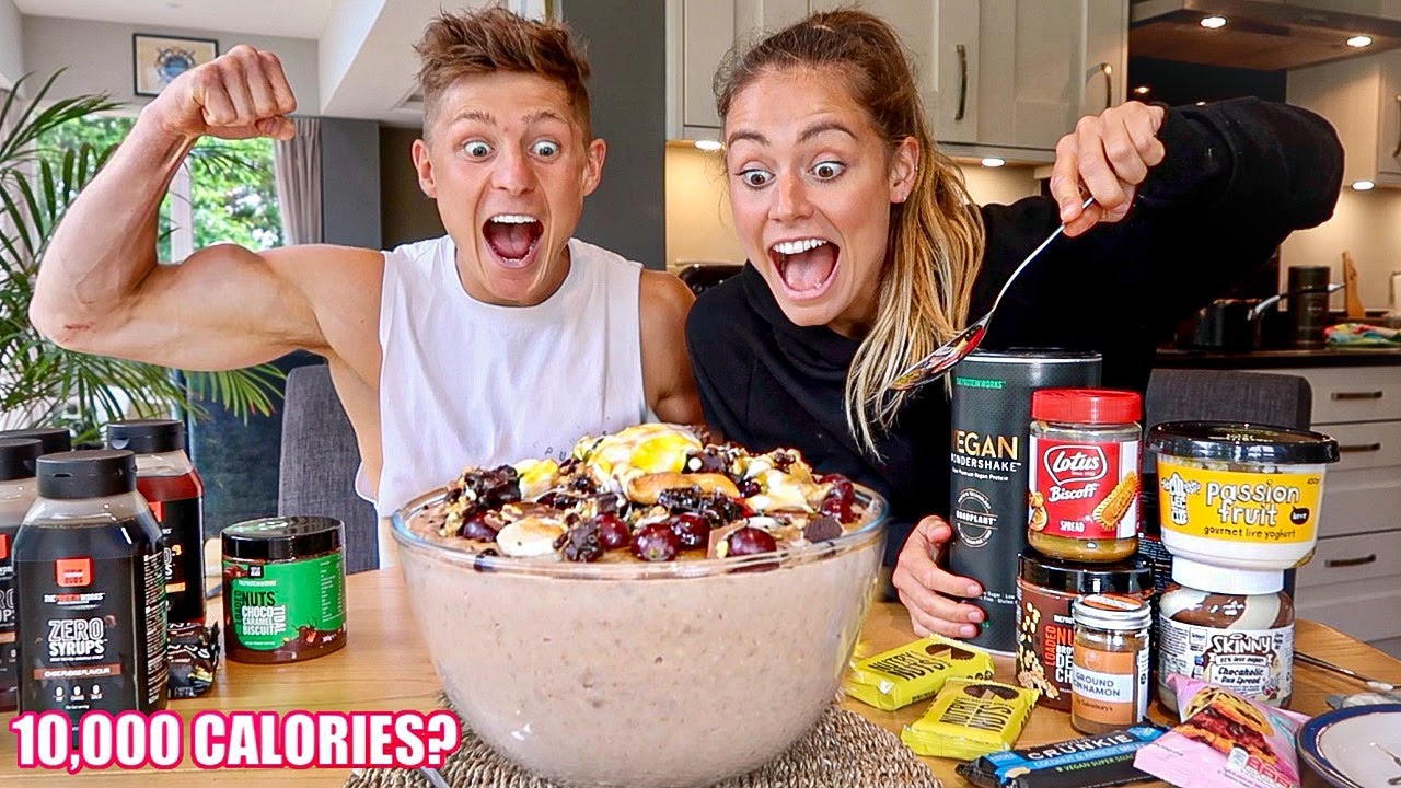 THE BIGGEST BOWL OF CREAMY PROTEIN OATMEAL CHALLENGE!! EPIC BOWL ...