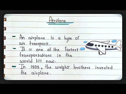 10 Lines On Airplane In English ️ | Essay On Airplane | My Aeroplane ...