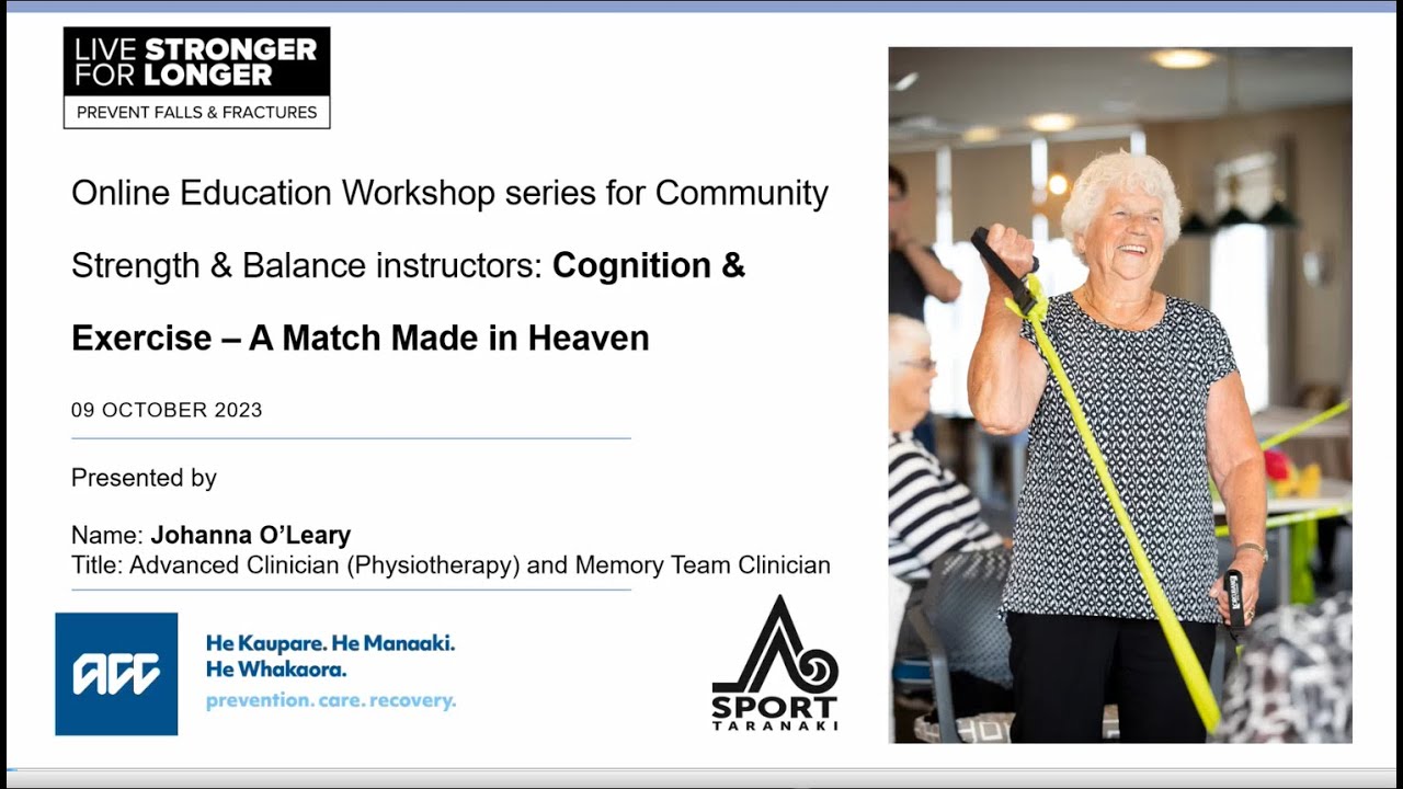 Online Education Workshop series for Community Strength and Balance ...