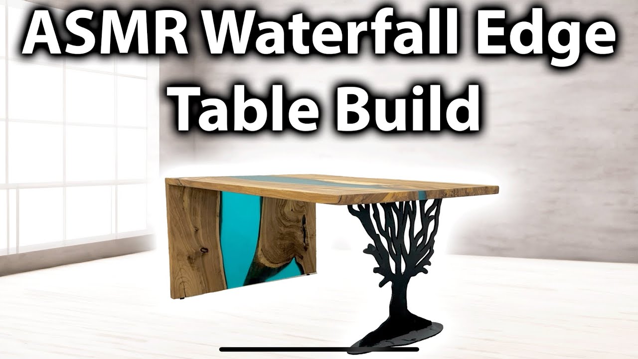 How To Make a Waterfall Edge Table with Epoxy Resin ASMR - YouTube
