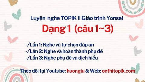 NGHE YONSEI TOPIK - YouTube
