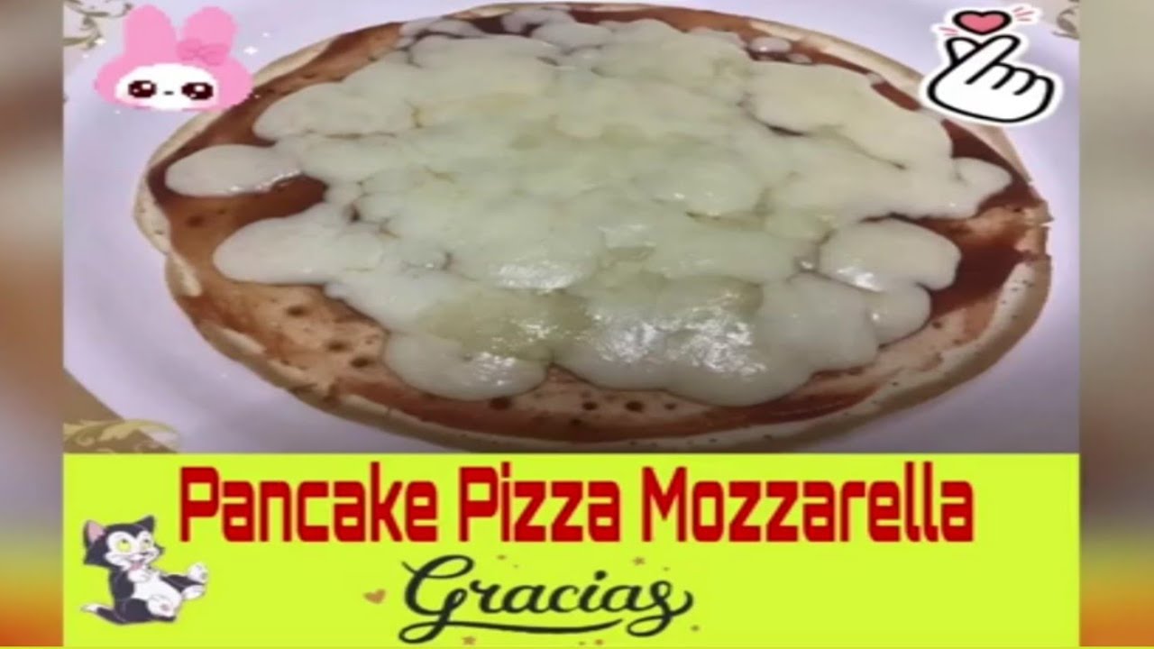 How To Make Pancake Pizza With Mozzarella Cheese - YouTube