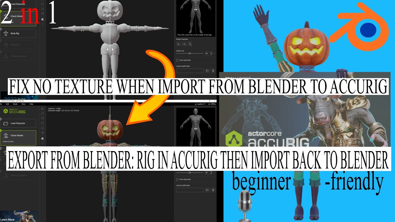 How To Fixed Missing Textures From Blender To AccuRig Issue - YouTube