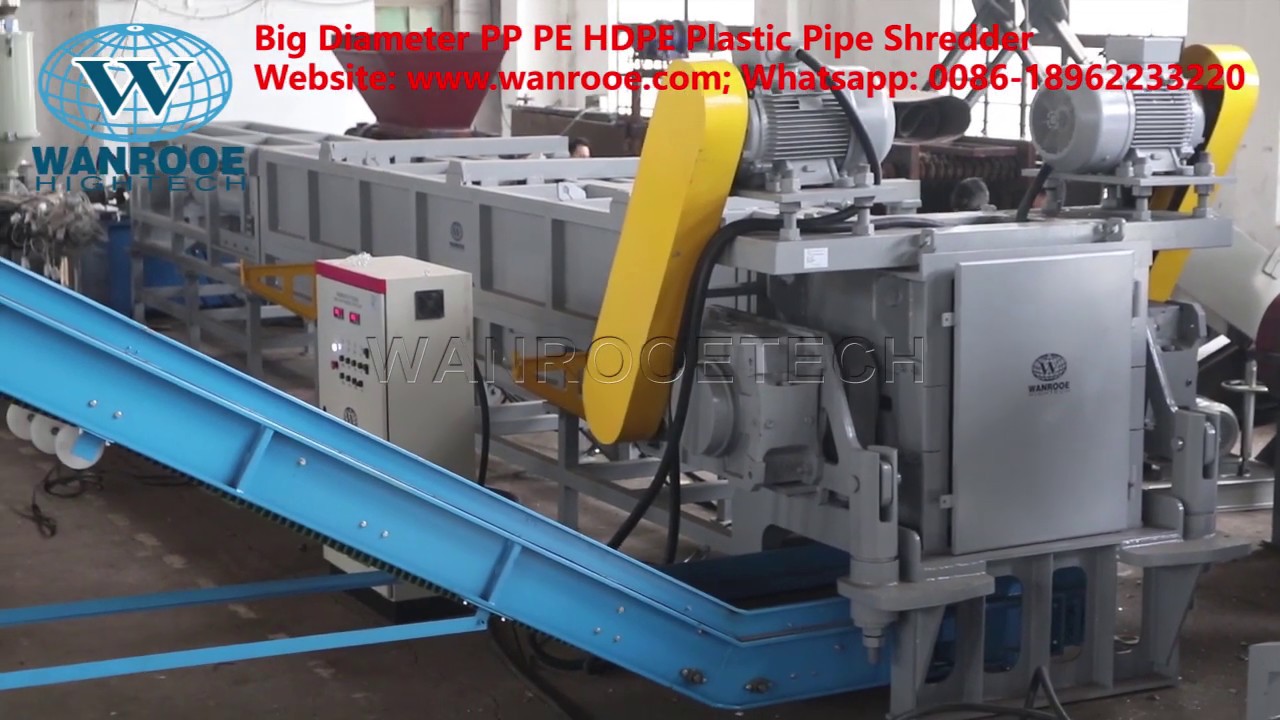 Big Diamter PP PE HDPE Plastic Pipe Shredding Machine,Heavy Duty ...