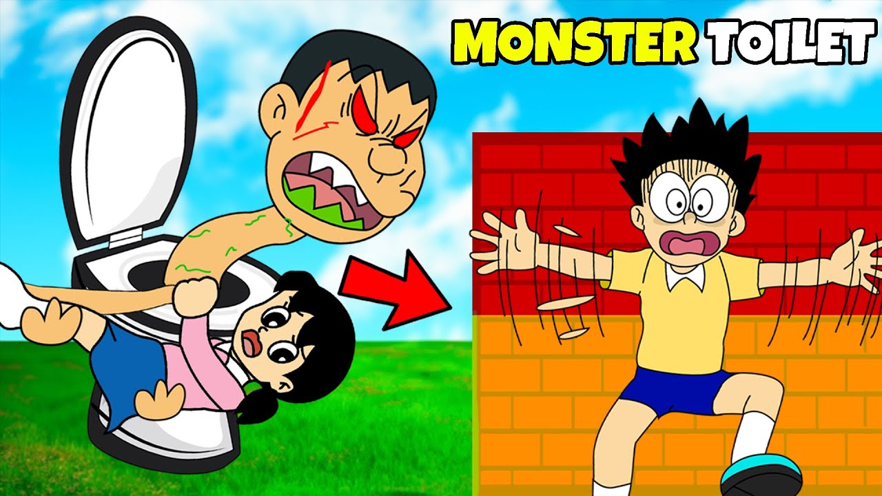 Shinchan and Nobita Vs Monster Toilet😱|| Funny Game || Shinchan and ...