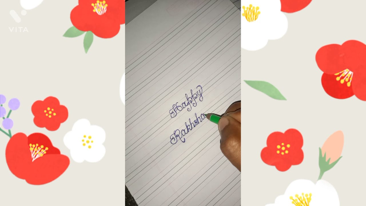 calligraphy classes | cursive writing | Happy Raksha Bandhan | - YouTube
