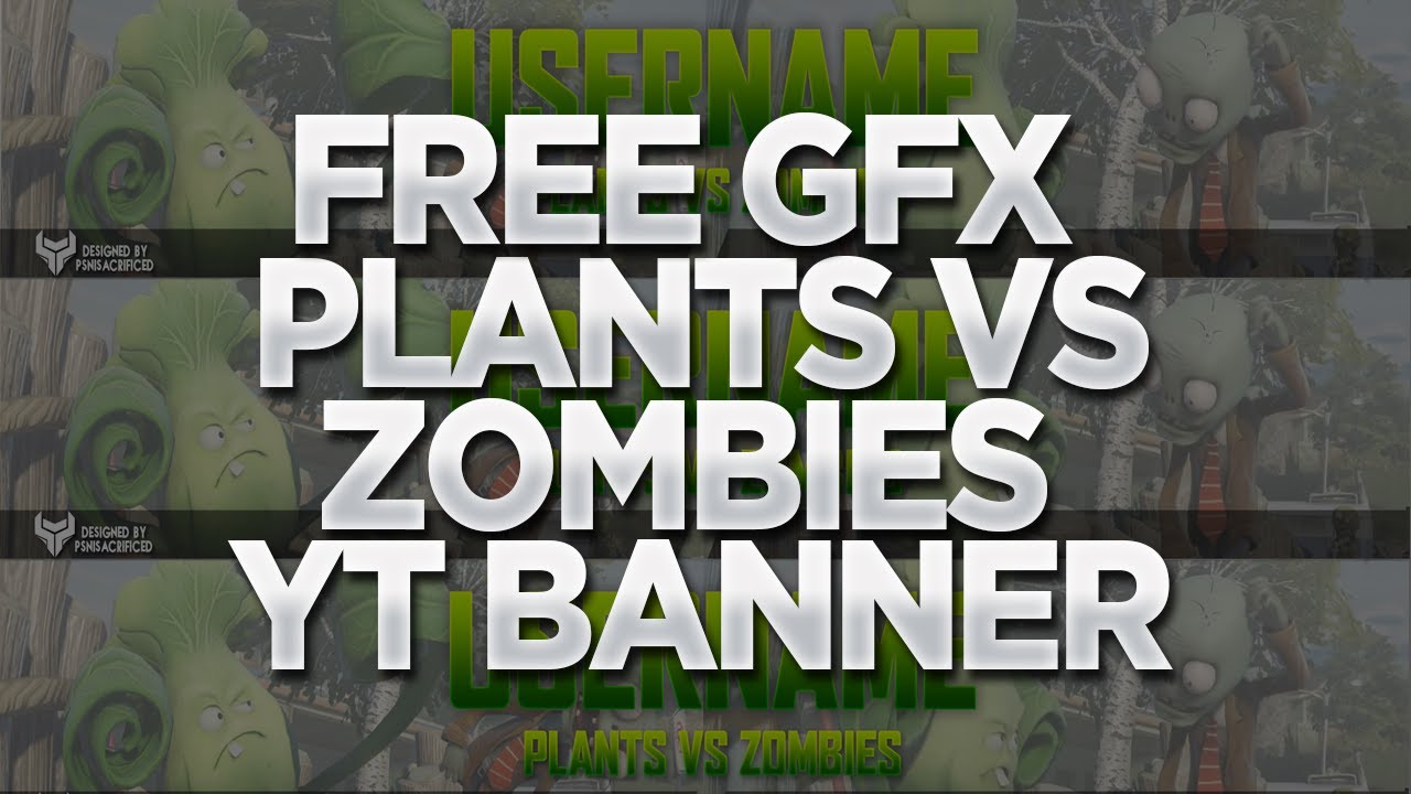 Free Youtube Banner Plants VS Zombies Channel Art Template +PSD +PNG ...