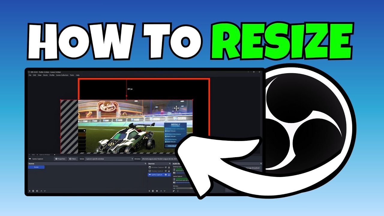 How To Adjust/Resize Screen Size in OBS Studio | Fix Screen Size OBS Studio‼️Quick Solution‼️ ...