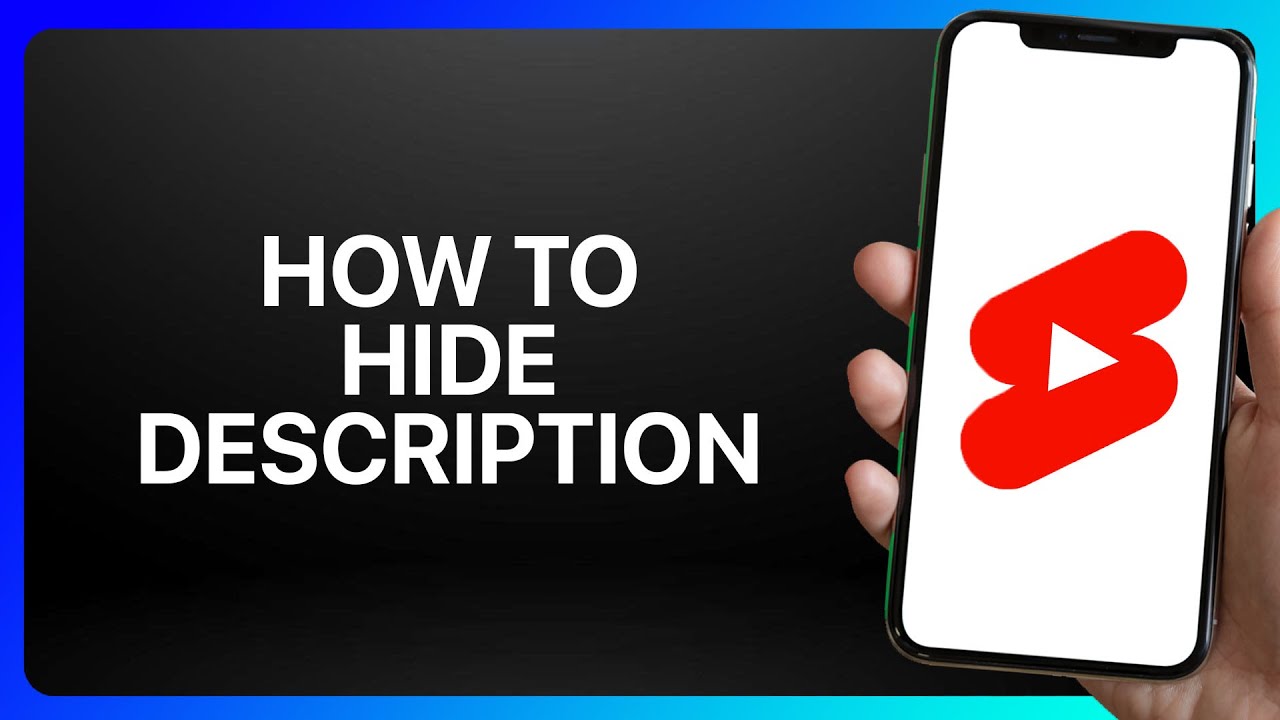 How To Hide Description On YouTube Shorts Tutorial - YouTube