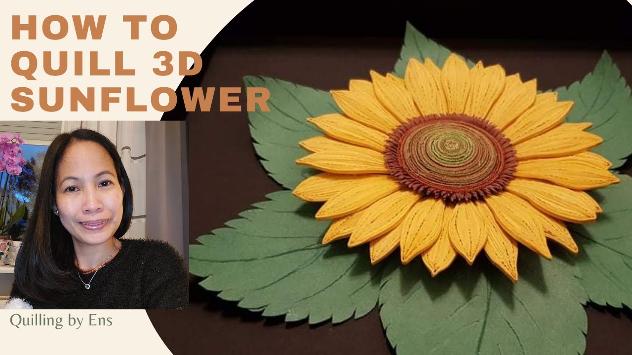 How to quill giant 3D Sunflower using Comb #quilling #sunflower - YouTube