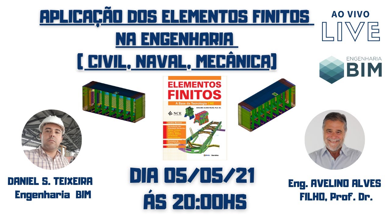 Live – Aplicação de Elementos Finitos na Engenharia - Eng. Avelino ...