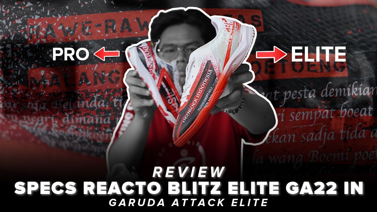 Review Sepatu Futsal Specs Reacto Blitz Elite Garuda Attack 22 IN ...