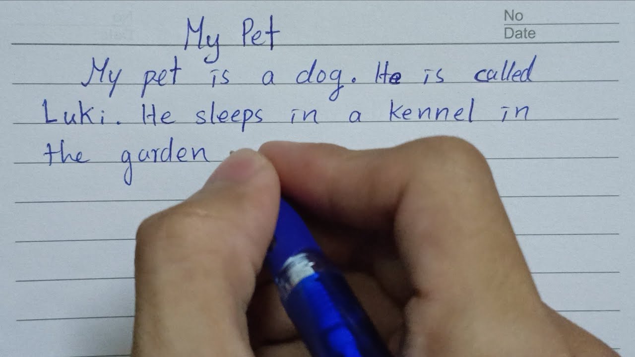 my pet - how to write a paragraph about your pet - YouTube