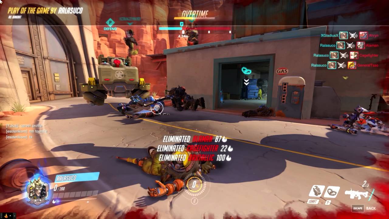 Overwatch - Best and funny Junkrat RIP-Tire ever - 5 kills - YouTube