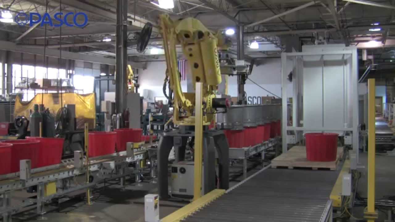 PASCO Robotic Tub Palletizer - YouTube