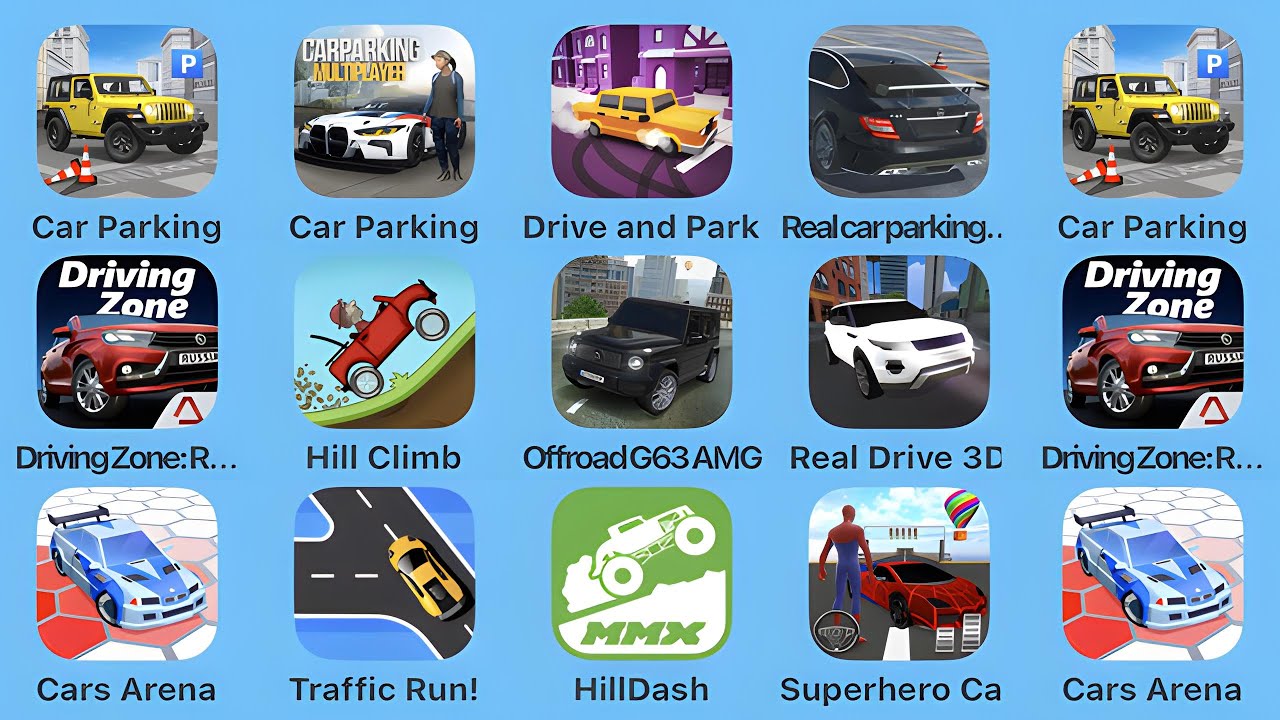 Car Parking, Drive and Park, Real Car Parking, Driving Zone, Hill Climb ...