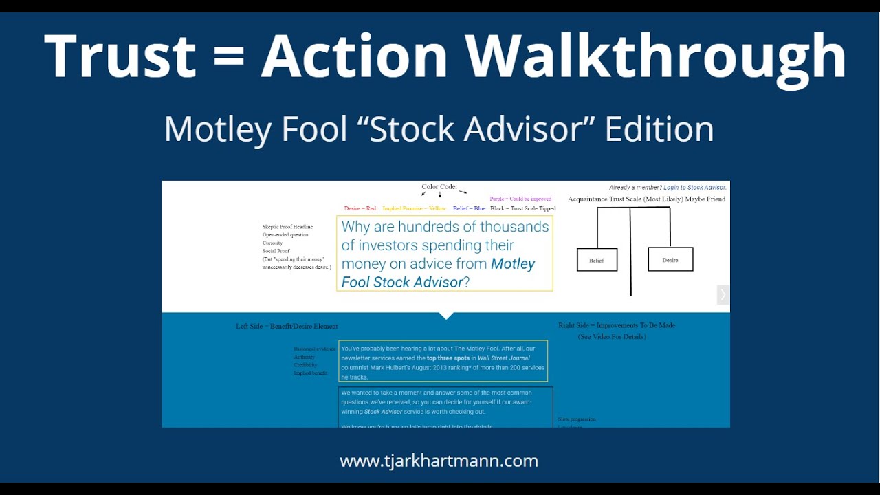 Trust Scale Walkthrough - Motley Fool "Stock Advisor" Sales Page - YouTube