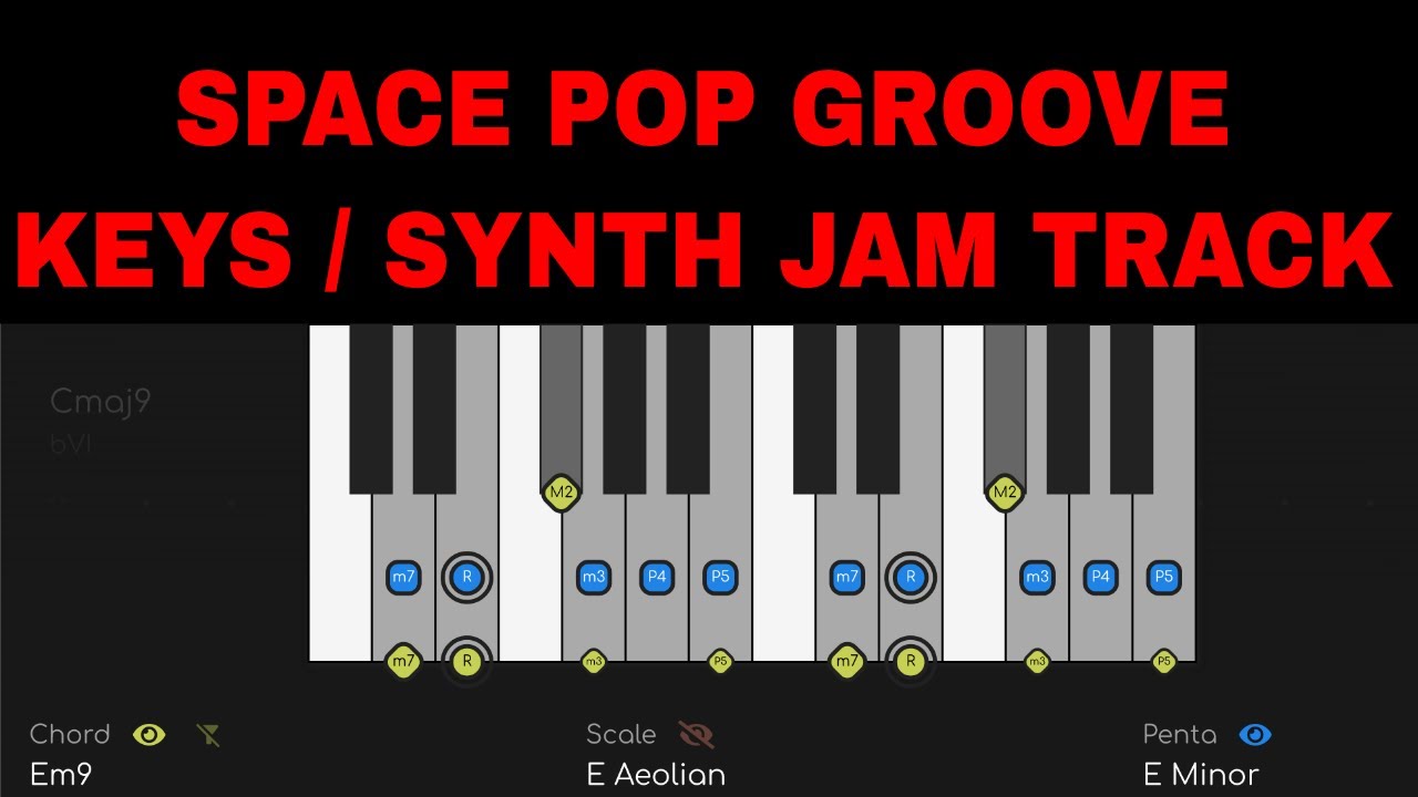 Space Pop Jam Track for Synth | Piano / Keys Backing Track in the Key ...