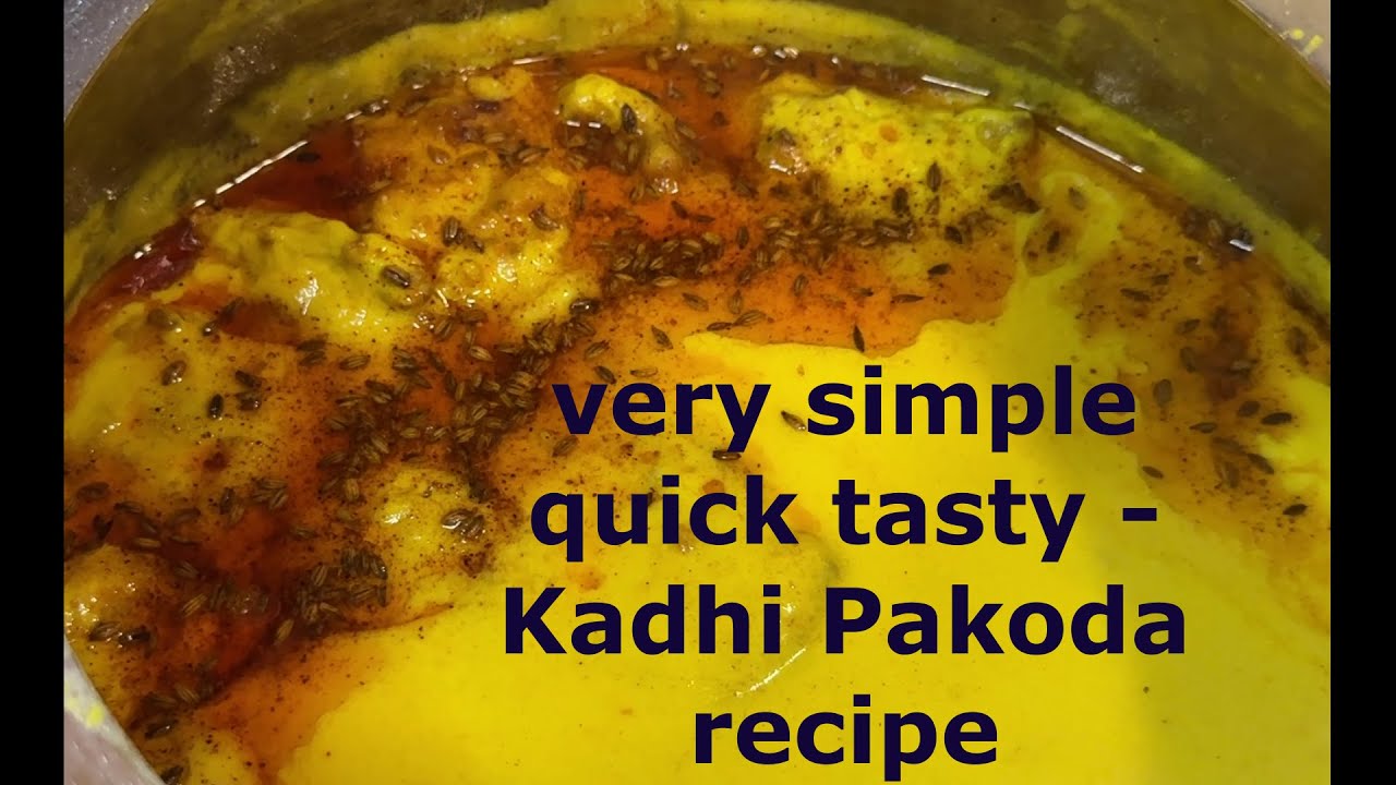 Kadhi Pakoda Recipe; easy kadi pakoda recipe - YouTube