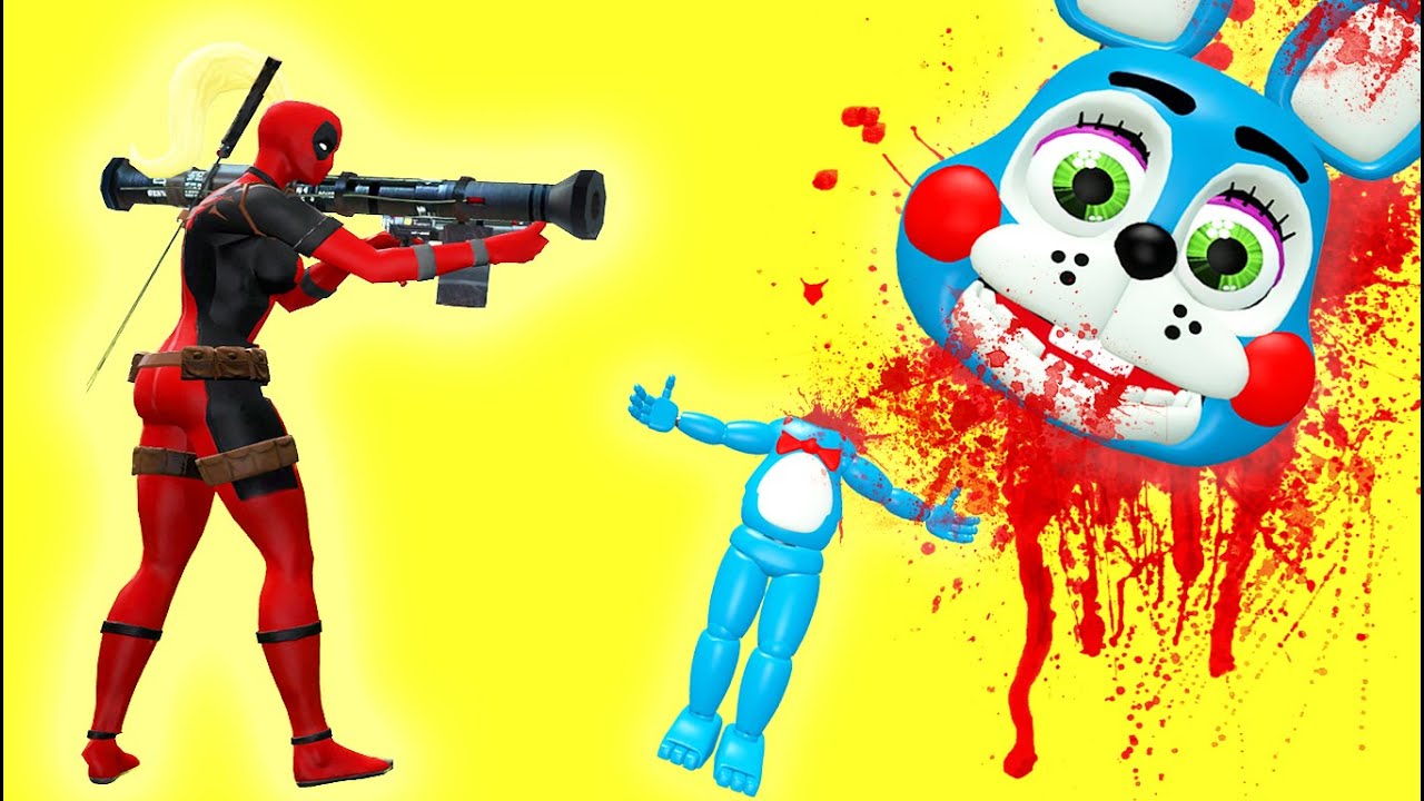 LADY DEADPOOL KILLS BIG HEAD TOY BONNIE (Gmod FNAF Sandbox Funny ...