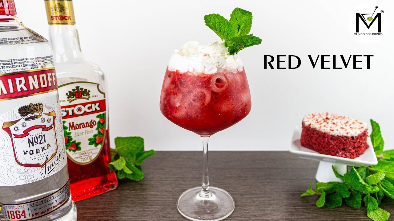 COMO FAZER UM DRINK RED VELVET - VODKA E FRUTAS VERMELHAS!🍹🍹 - YouTube