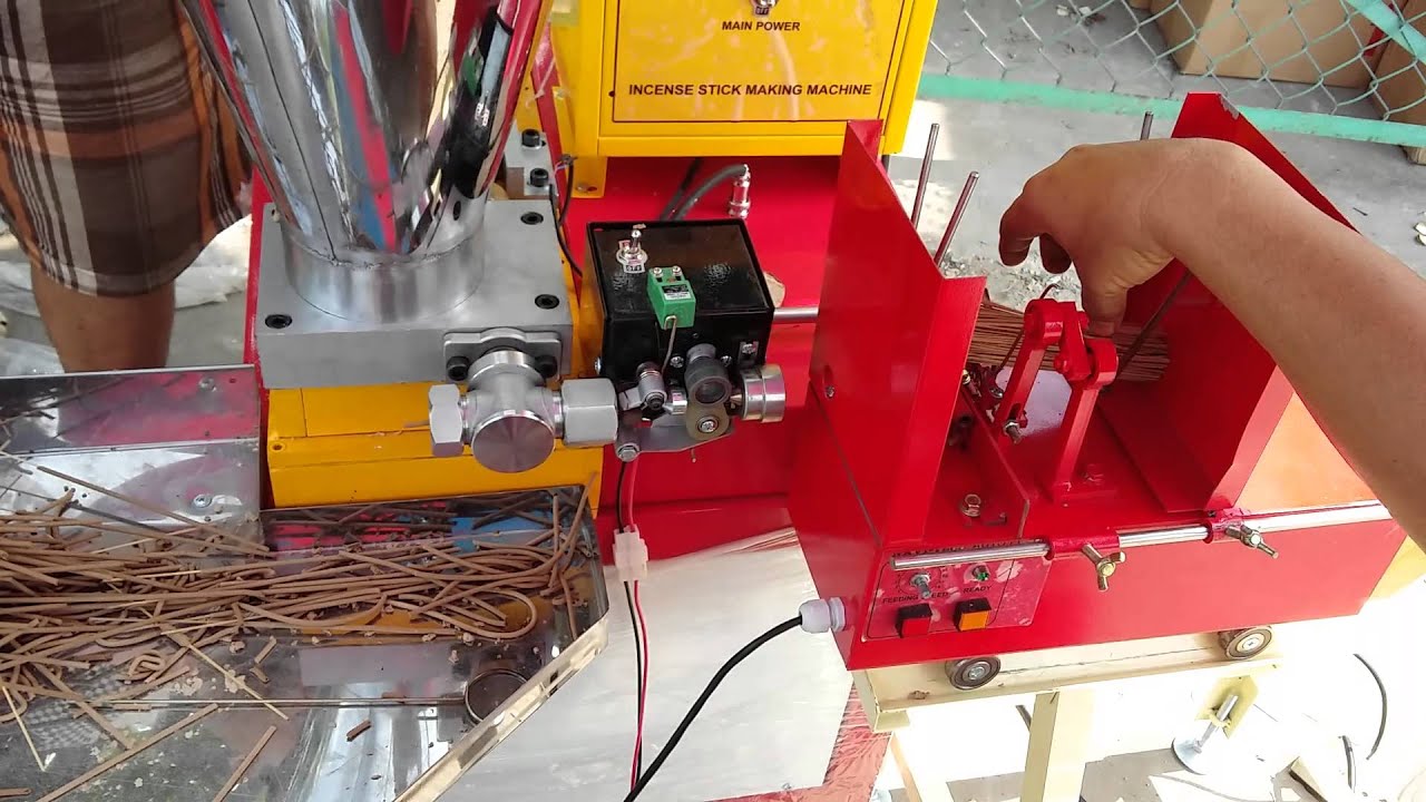 High speed incense stick making machine - YouTube