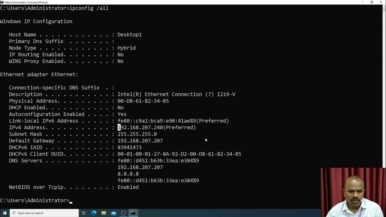 IP Addresses | Windows | V.H.N.S.N.College (Autonomous) - YouTube